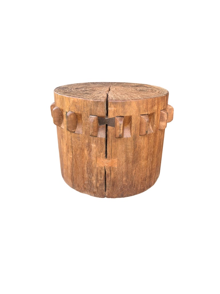Solid Teak Sugar Cane Crusher / Grinder from Java, Indonesia c. 1950 ...