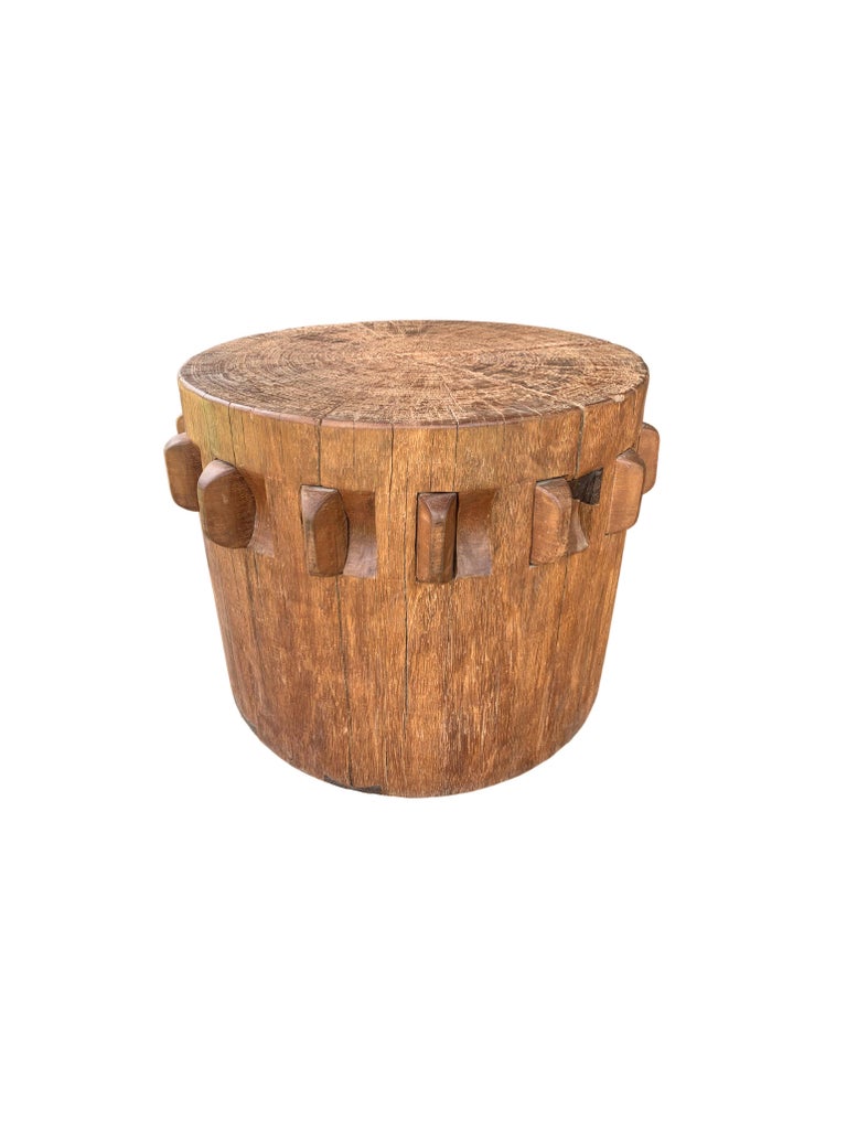 Solid Teak Sugar Cane Crusher / Grinder from Java, Indonesia c. 1950 ...