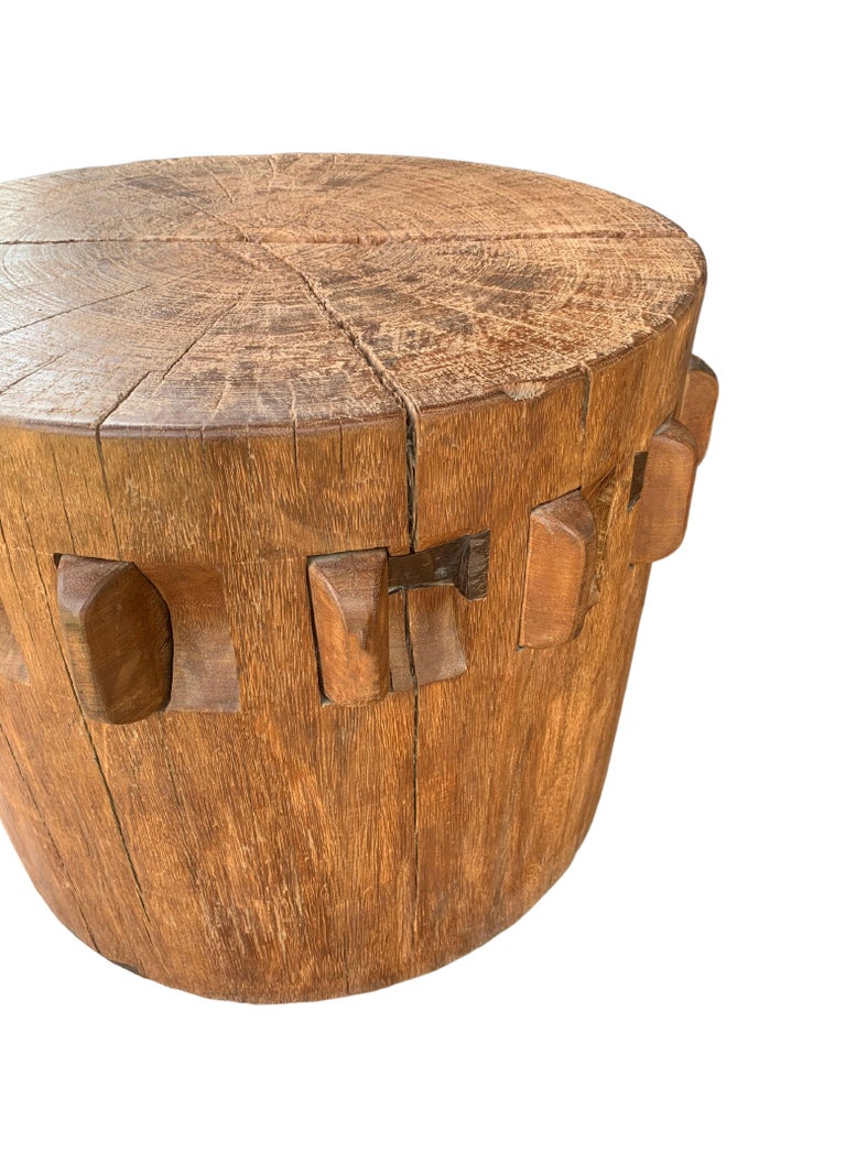 Solid Teak Sugar Cane Crusher / Grinder from Java, Indonesia c. 1950 ...