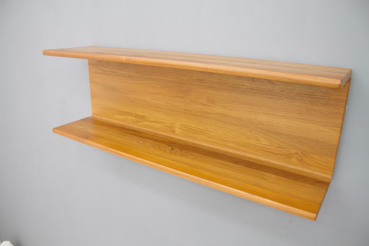 Solid Teak Wall Board Shelf by Pedersen and Hansen, Denmark, 1960s at ...