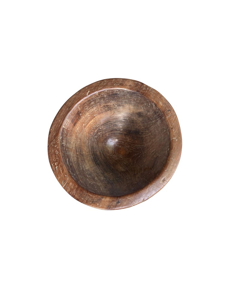 Solid Teak Wood Bowl from Java, Indonesia For Sale at 1stDibs