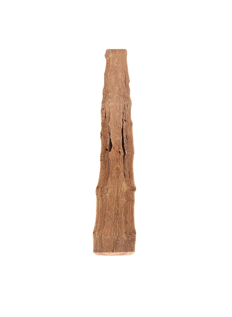 Solid Teak Wood Long Bench Modern Organic For Sale at 1stDibs