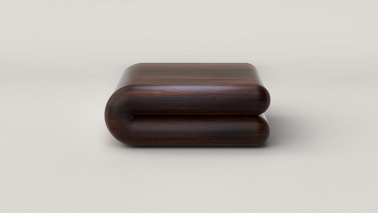 Solid Tinted Oak Chubby Coffee Table by Arthur Vallin For Sale at 1stDibs