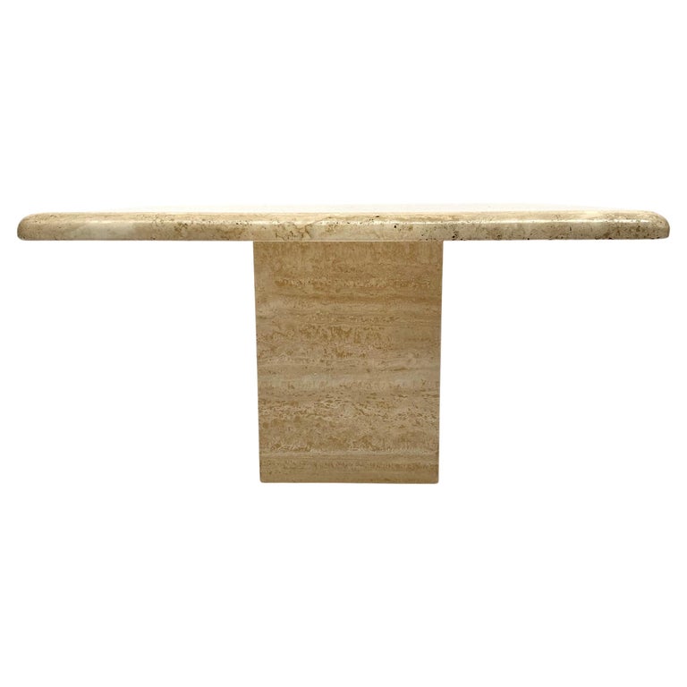 Solid Travertine Coffee or Side Table, Italy, 1970s For Sale at 1stDibs