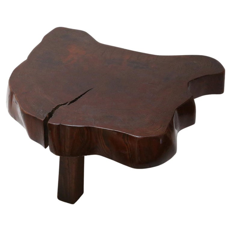Solid Tree Trunk Coffee Table Ca.1950 at 1stDibs