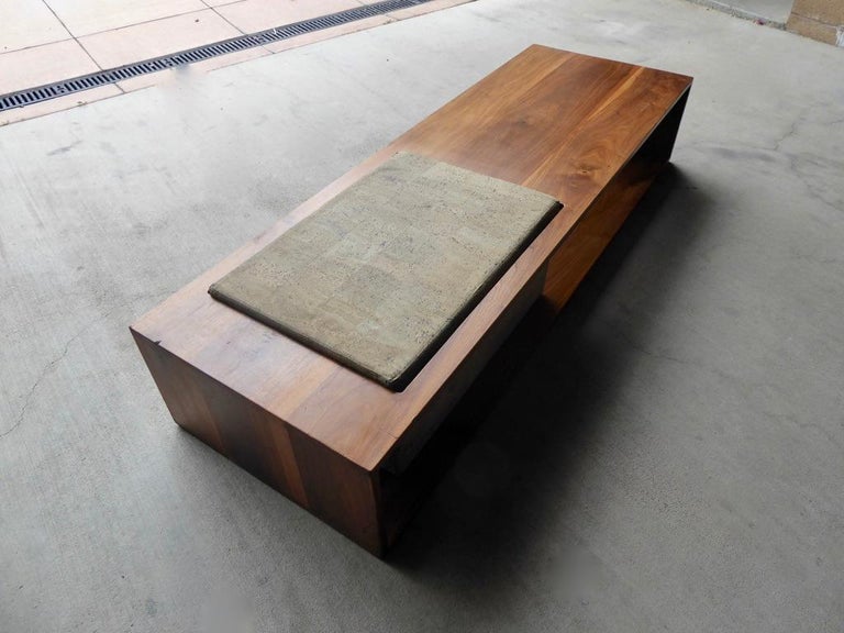 Solid Walnut "Nomad" Bench / Coffee Table by Reza Feiz of Phase at 1stDibs