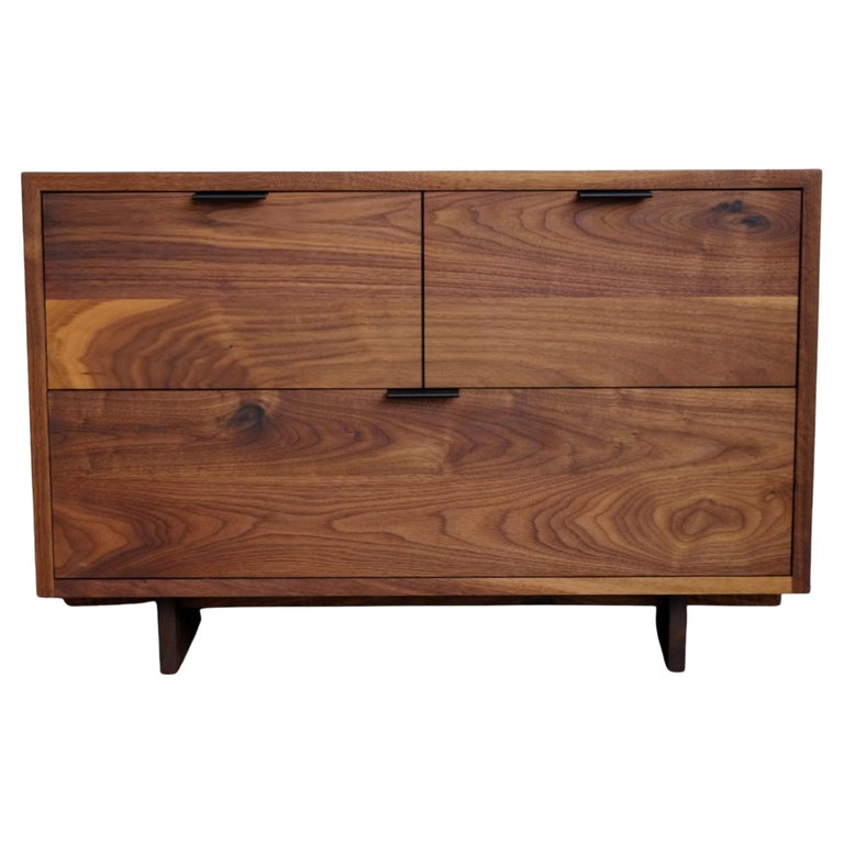Solid Walnut Three Drawer Chest by Forest Dweller Furniture For Sale at ...
