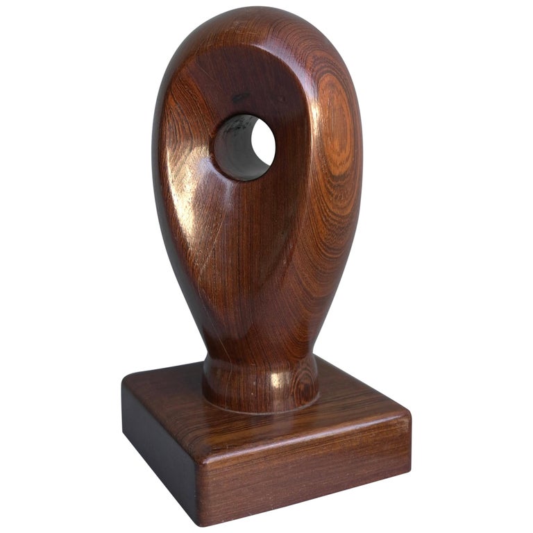 Solid Wengé Wooden Organic Abstract Table Sculpture by Dolf Breetvelt ...