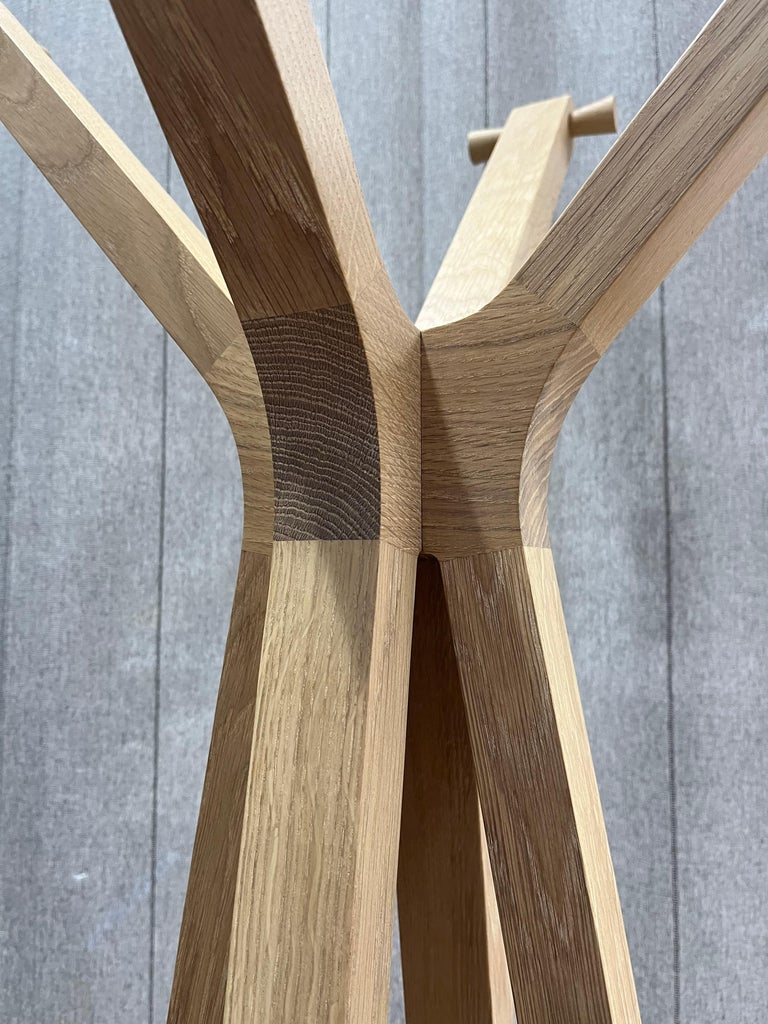 Mid-Century Modern Solid Wood Customizable Coat Stand For Sale at 1stDibs