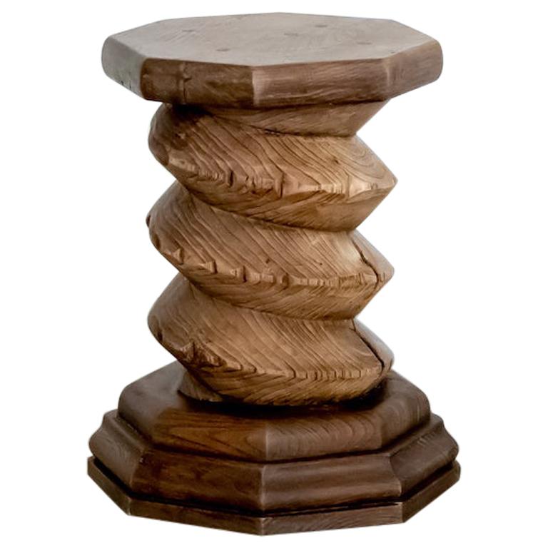 Solid Wood French Twisted Stool at 1stDibs