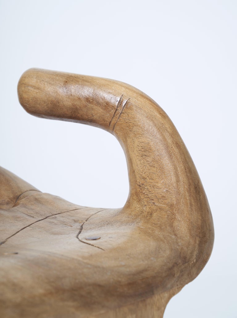 Solid wood hand chair at 1stDibs