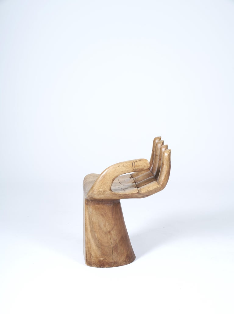 Solid wood hand chair at 1stDibs