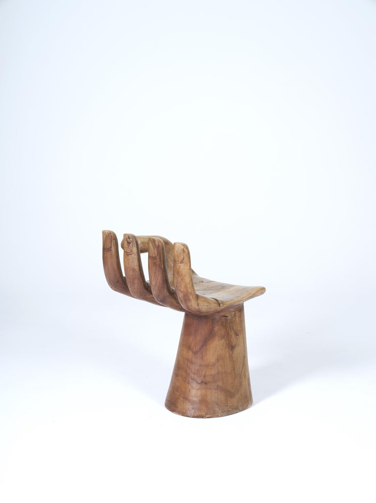 Solid wood hand chair at 1stDibs