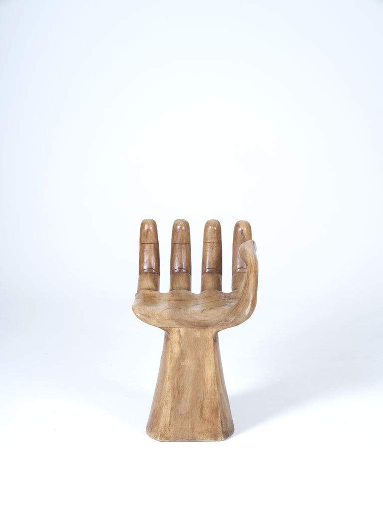 Solid wood hand chair at 1stDibs