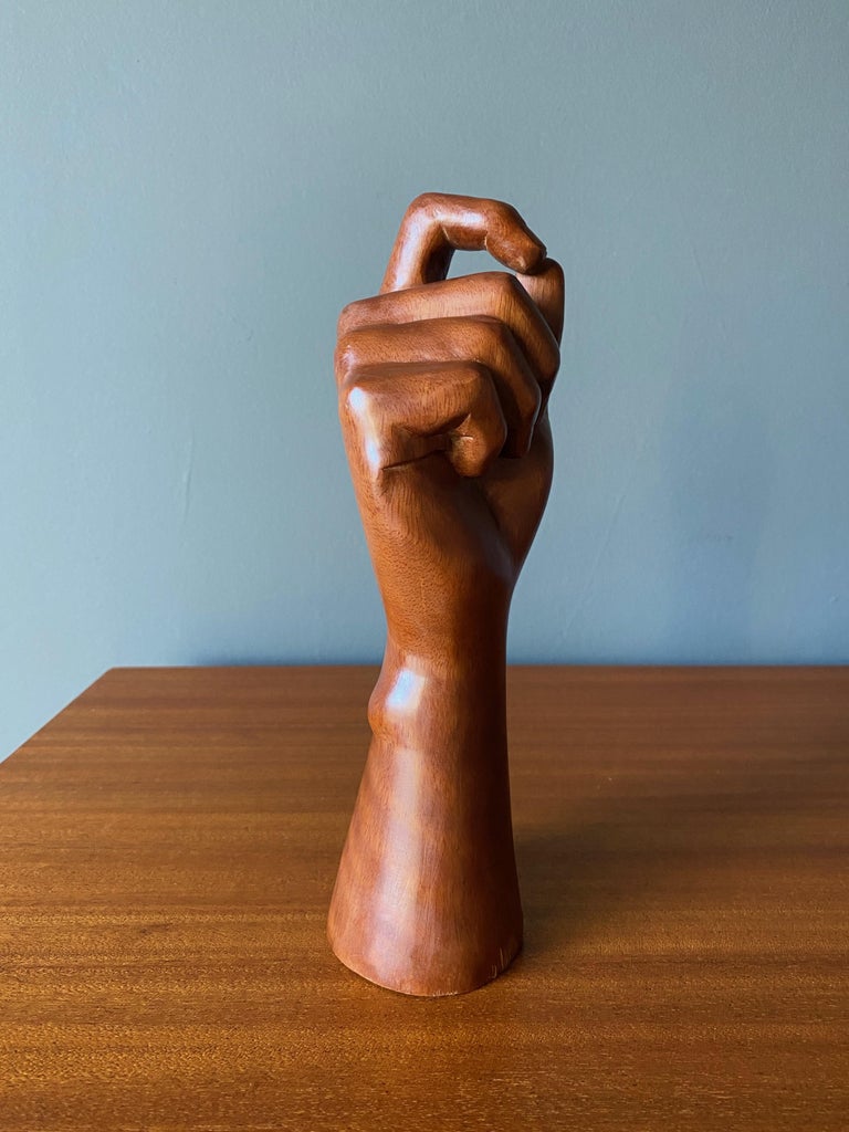 Solid wood Hand Sculpture-Cigar Holder at 1stDibs | wooden hand sculpture