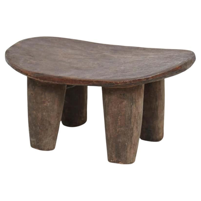 An African Wood Stool with Figures at 1stDibs