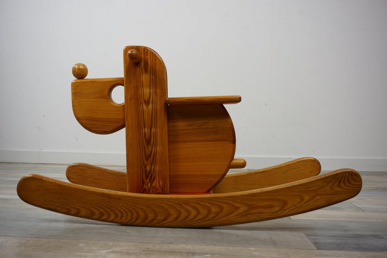 Solid Wood Rocking Horse "Dog" Made in France at 1stDibs