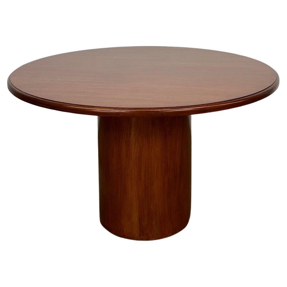 Solid Wood Round Dining Table For Sale at 1stDibs