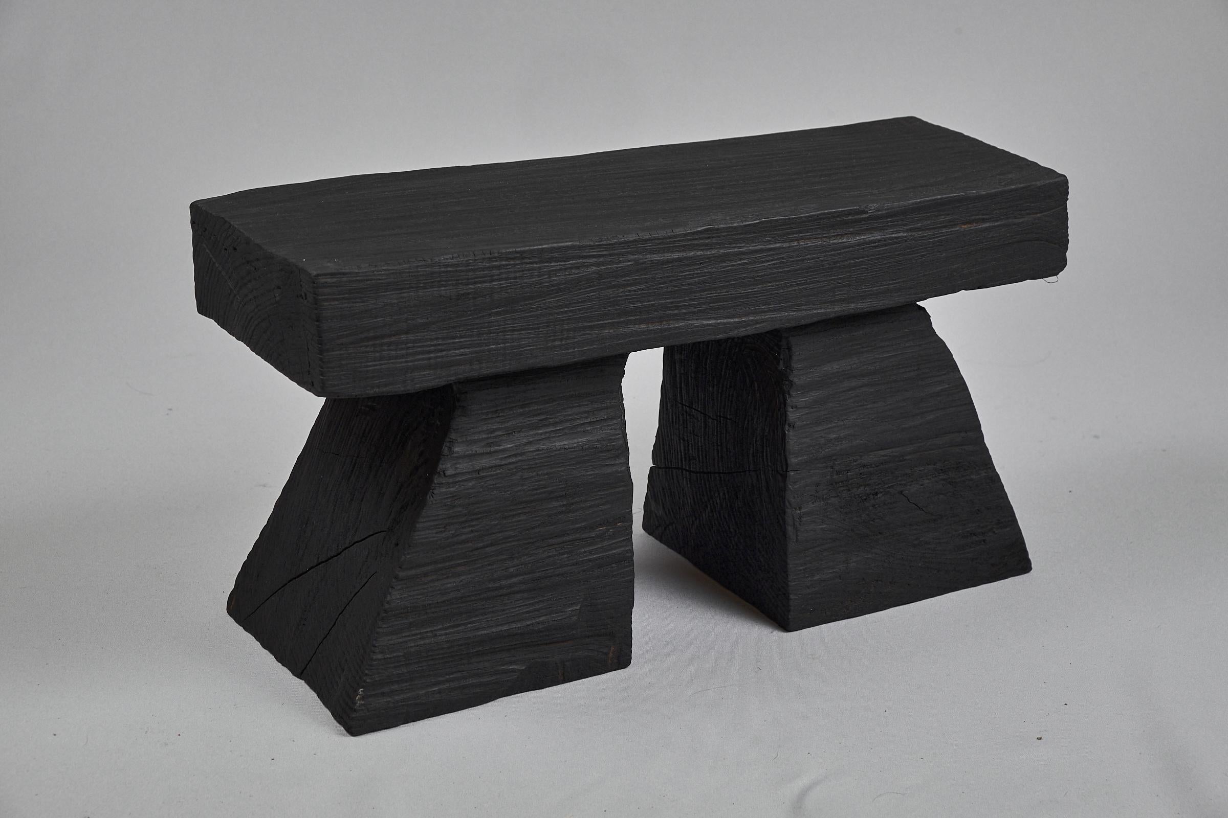 Solid Wood Sculptural Side Table, Original Contemporary Design ...