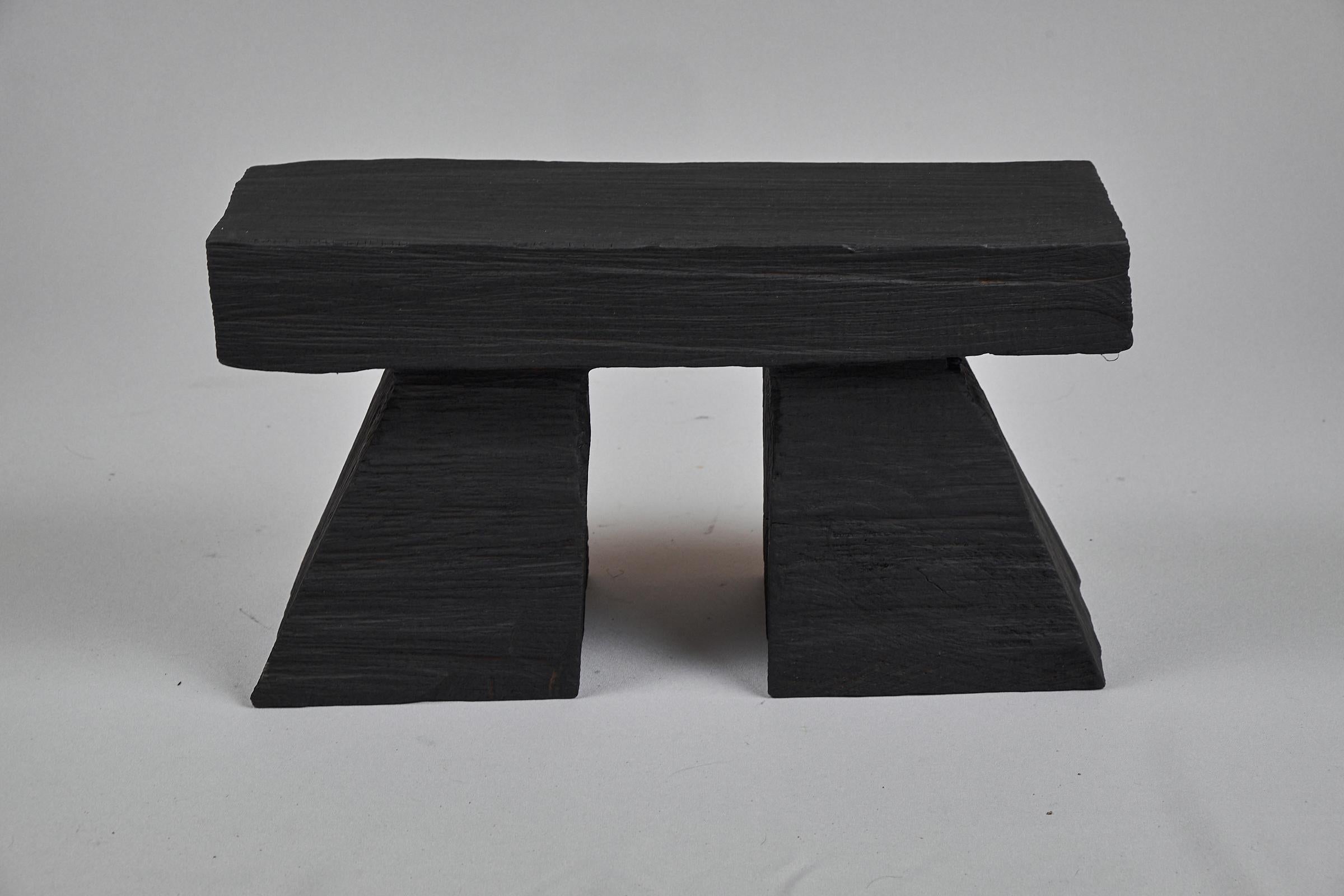 Solid Wood Sculptural Side Table, Original Contemporary Design ...