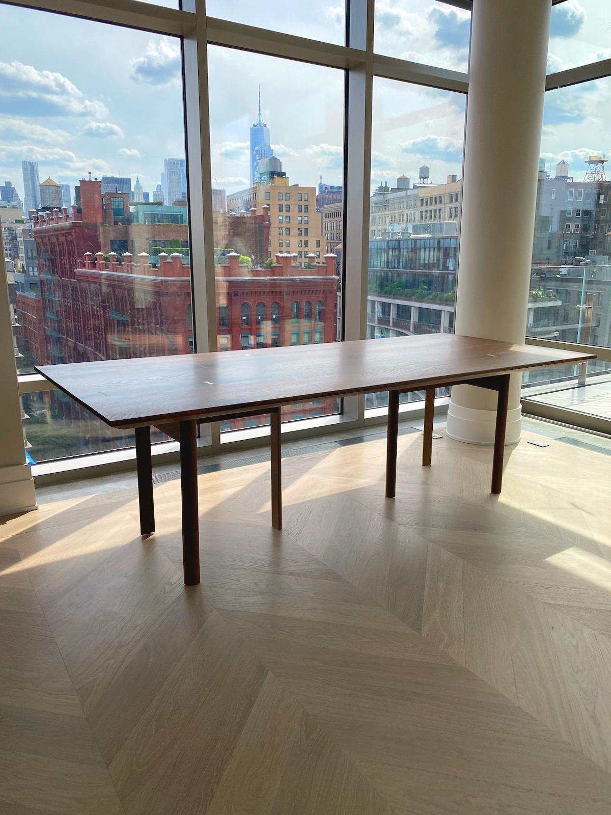 Solid Wood Six Point Dining Table in Natural Walnut by Withers Studio ...