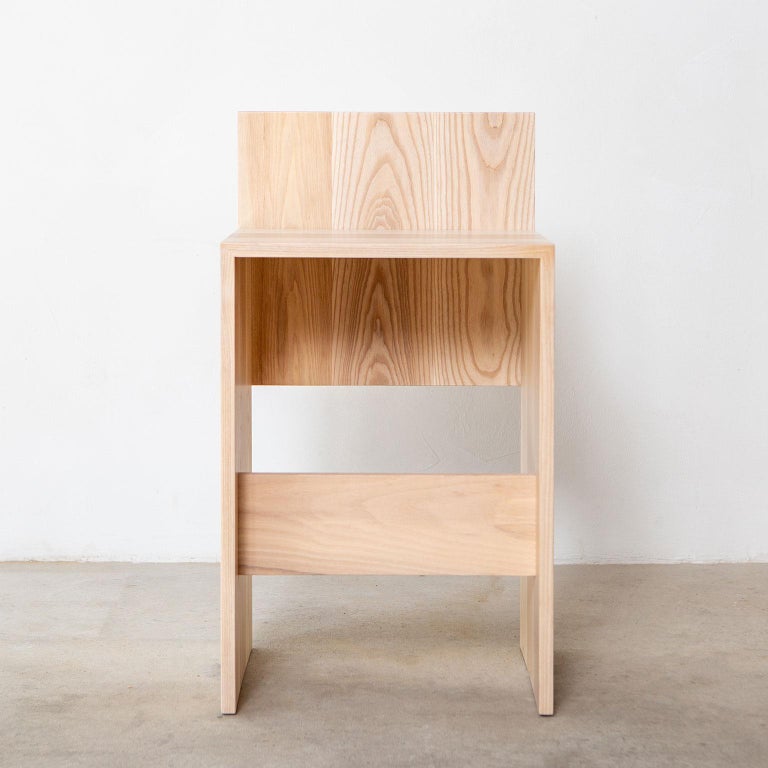 Solid Wood Slab Counter Stool For Sale at 1stDibs
