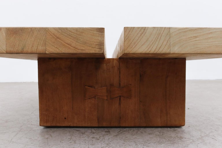 Solid Wood Split Top Bench or Coffee Table at 1stDibs