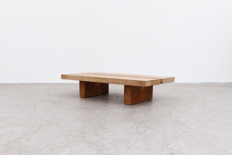 Solid Wood Split Top Bench or Coffee Table at 1stDibs