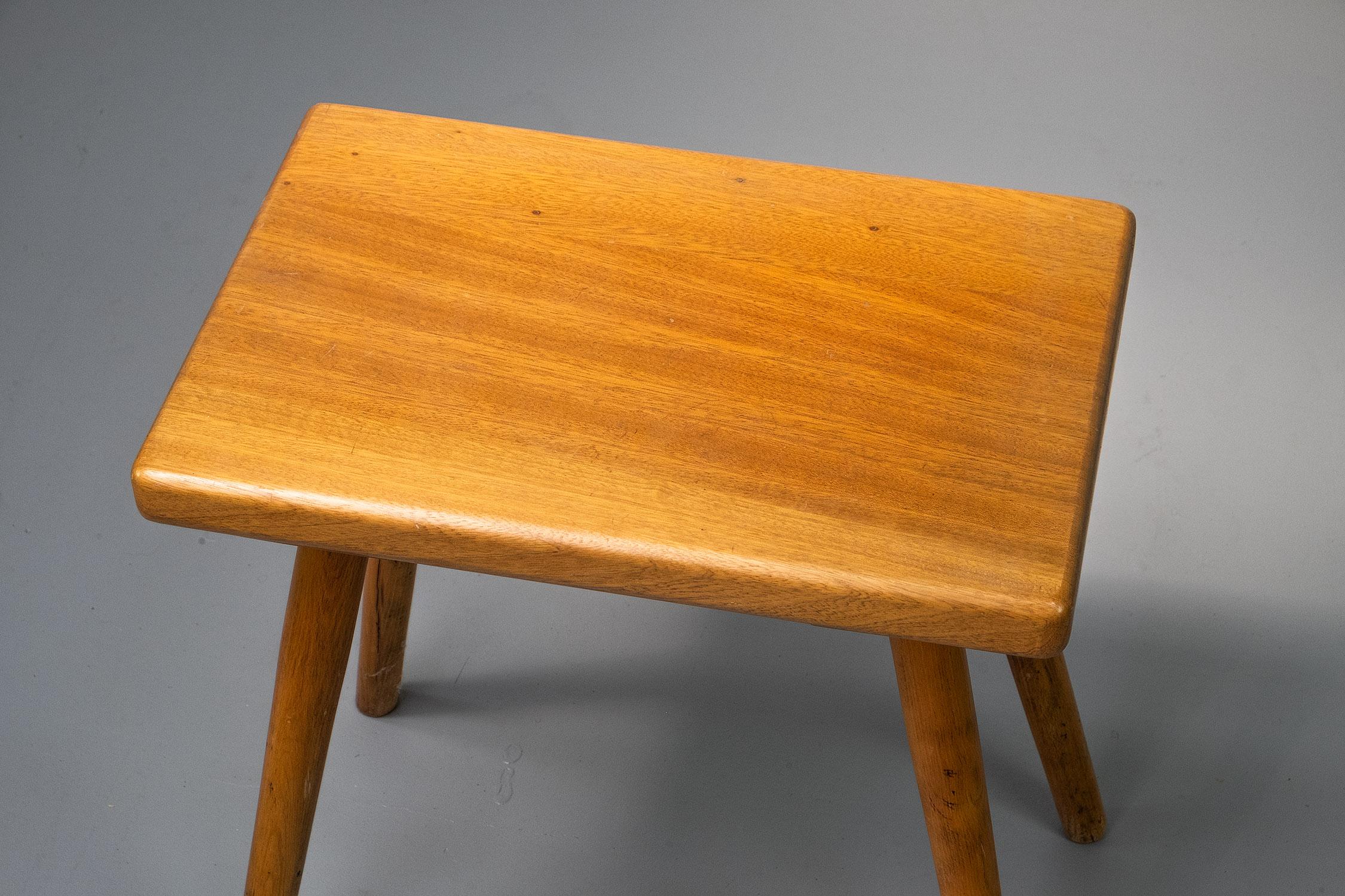 Solid Wood Stool, 1960s For Sale at 1stDibs