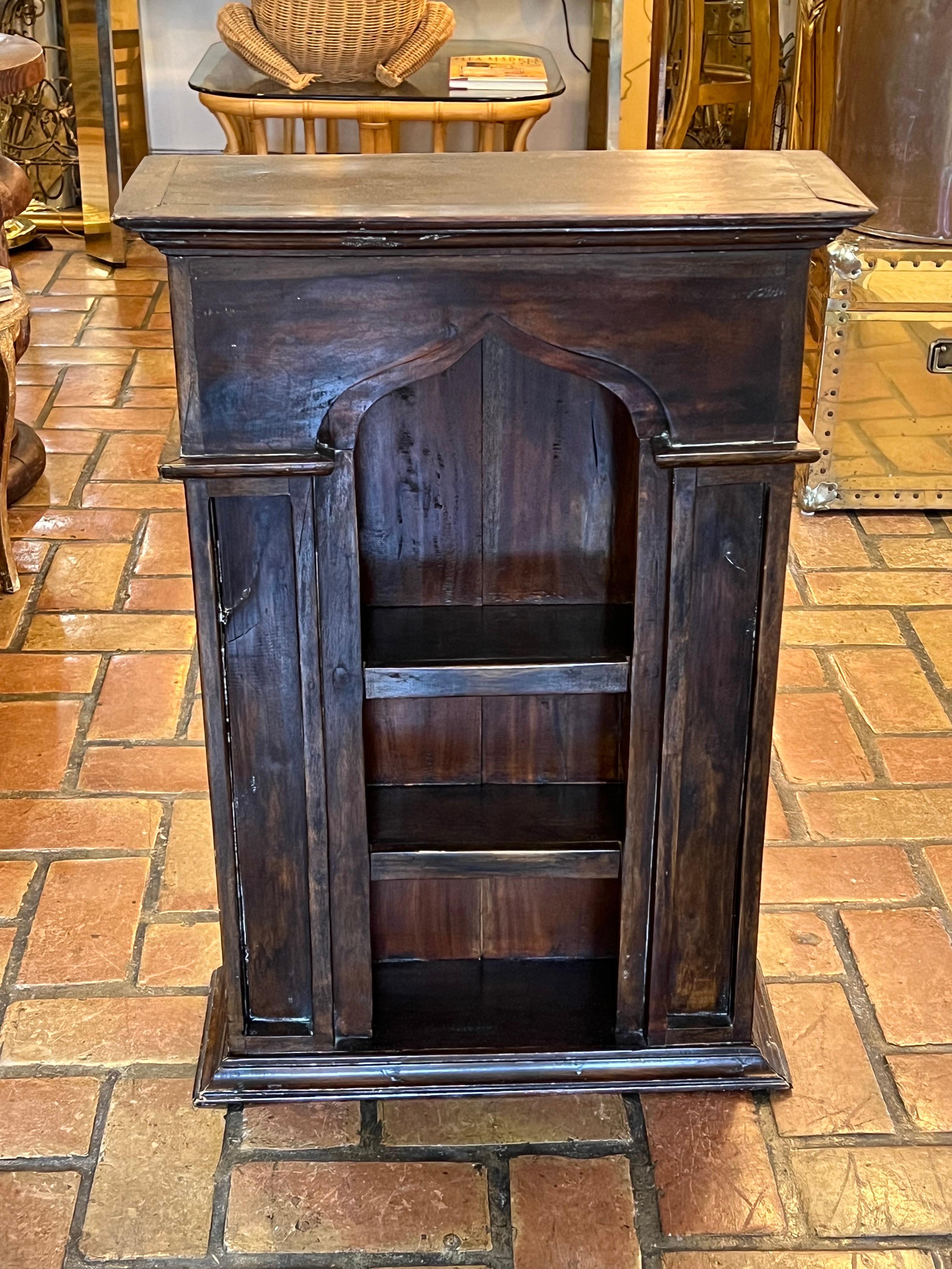 Solid Wooden Gothic Style Wall Shelf For Sale at 1stDibs