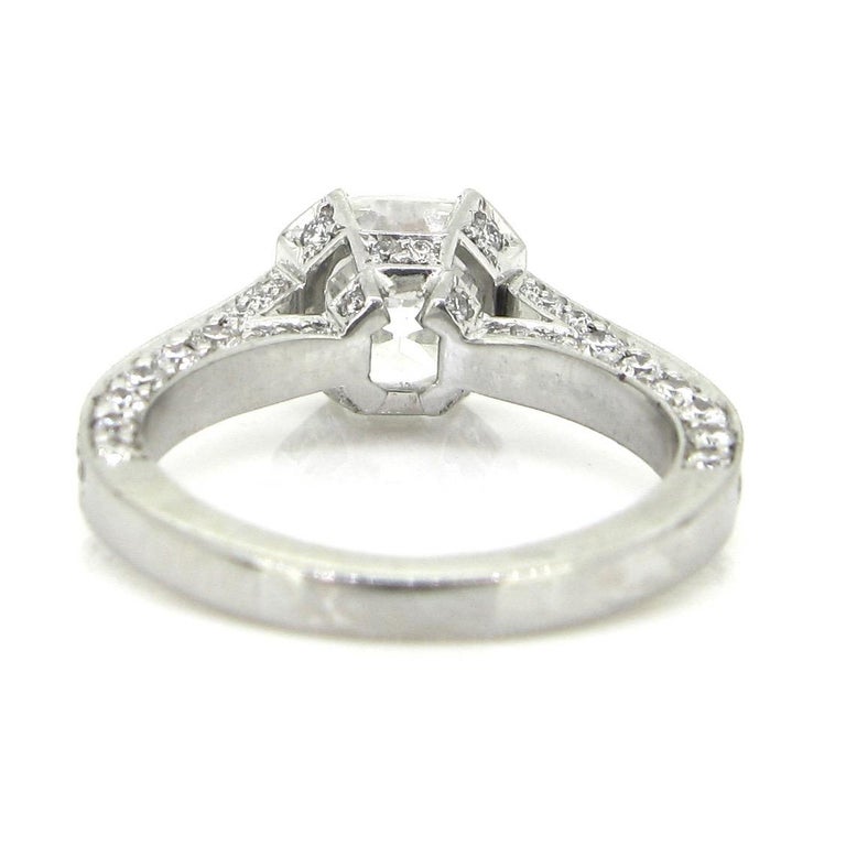 Boodles Solitaire Flanders Cut Diamond Platinum Engagement Band Ring ...