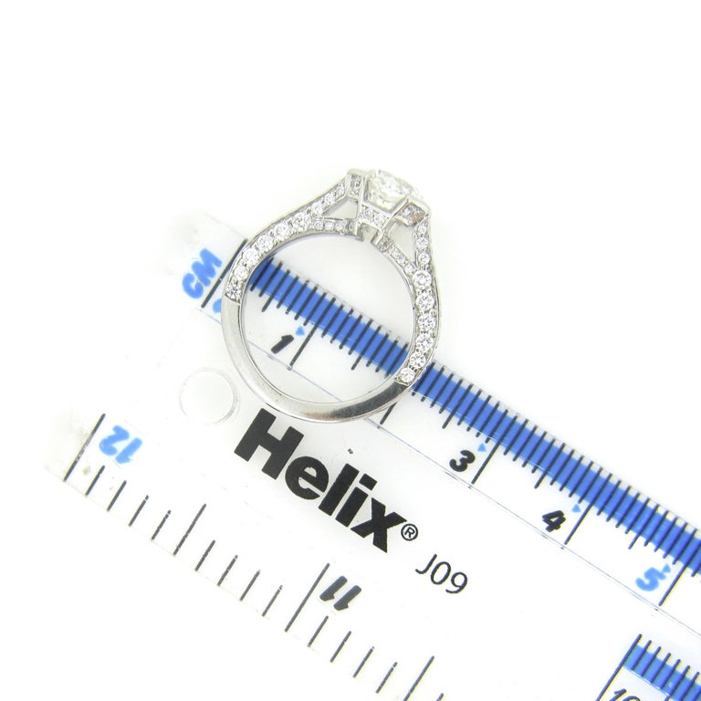 Boodles Solitaire Flanders Cut Diamond Platinum Engagement Band Ring ...