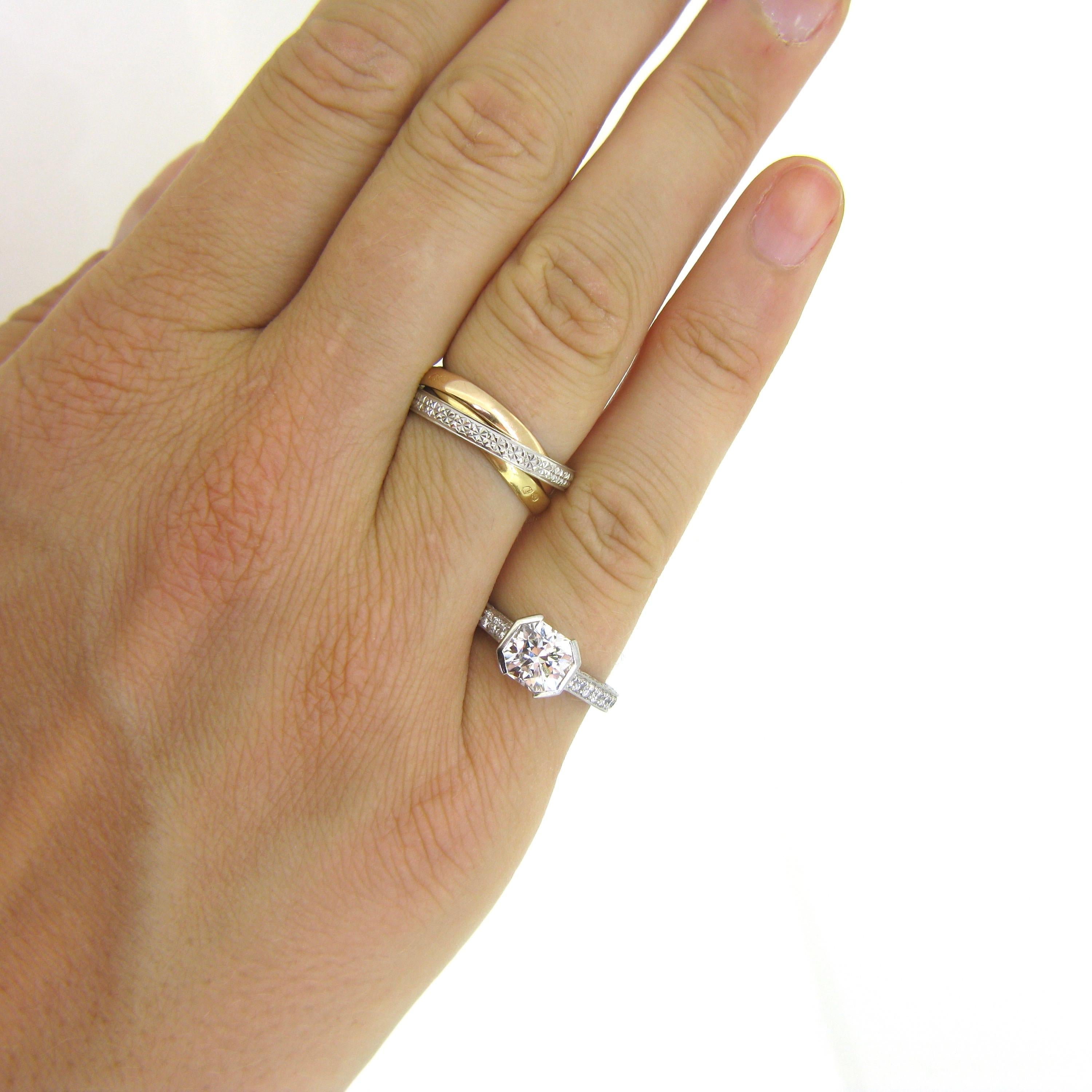 Boodles Solitaire Flanders Cut Diamond Platinum Engagement Band Ring ...