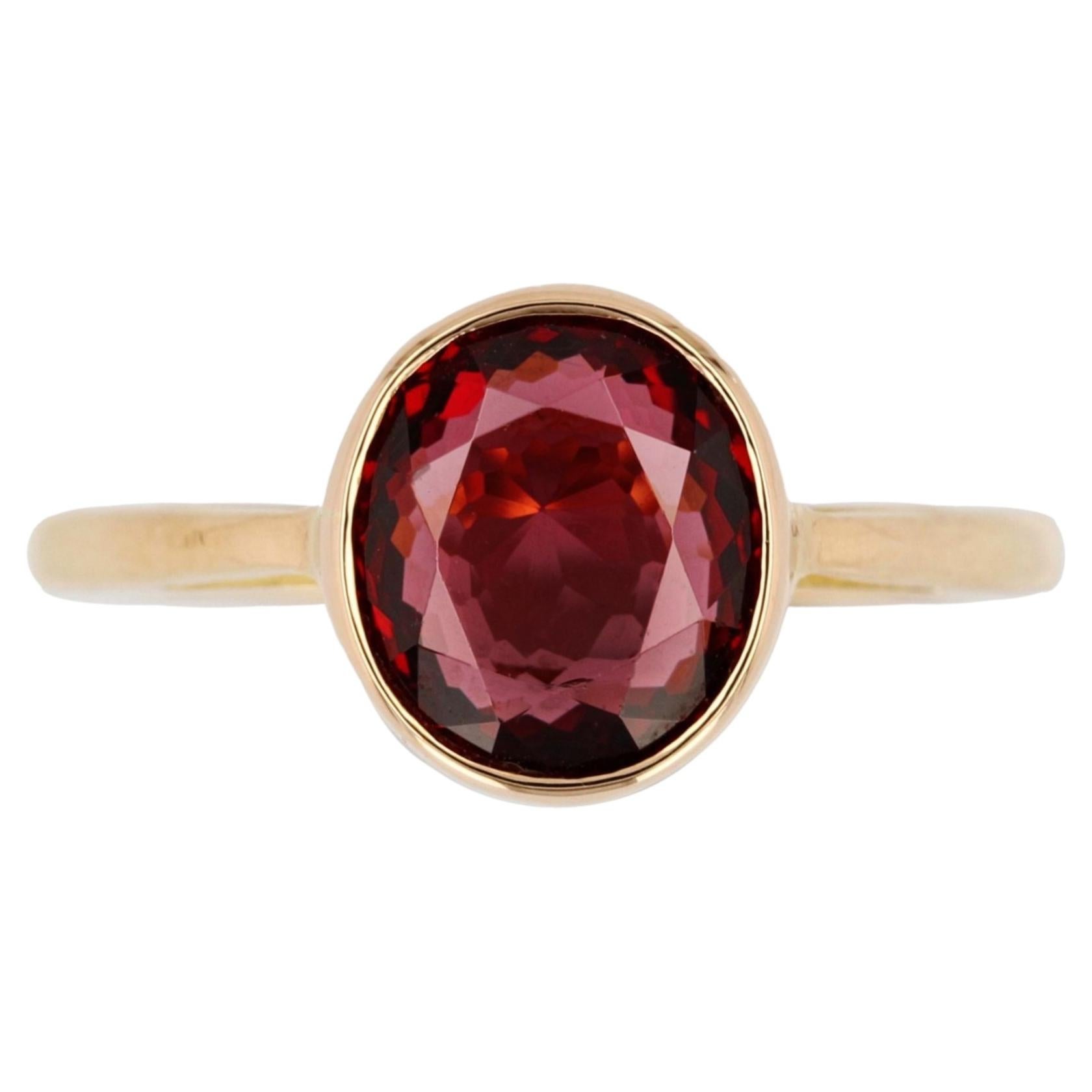 GIA Certified 1.22ct Untreated Deep Red Ruby 18k Yellow Gold Oval East ...