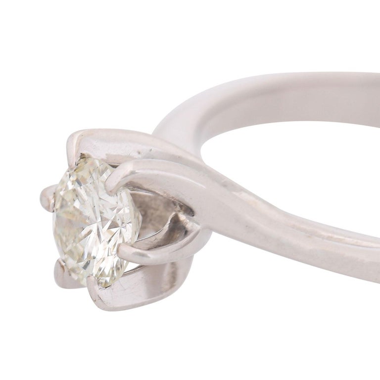 Solitaire Ring with Brilliant Approx. 0.5 Ct For Sale at 1stDibs