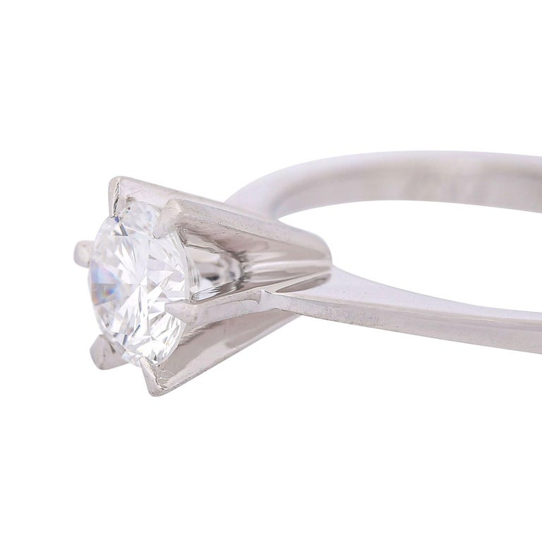Solitaire Ring with Brilliant Approx. 0.5 Ct, For Sale at 1stDibs
