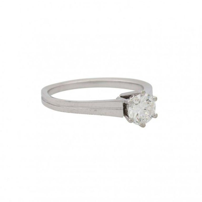 Solitaire Ring with Brilliant Approx. 0.55 Ct, 'Engraved' For Sale at ...