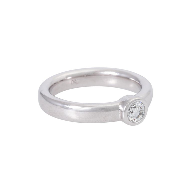 Solitarian ring with brilliant, 0.25 ct, LGW (I-J) /Si For Sale at 1stDibs