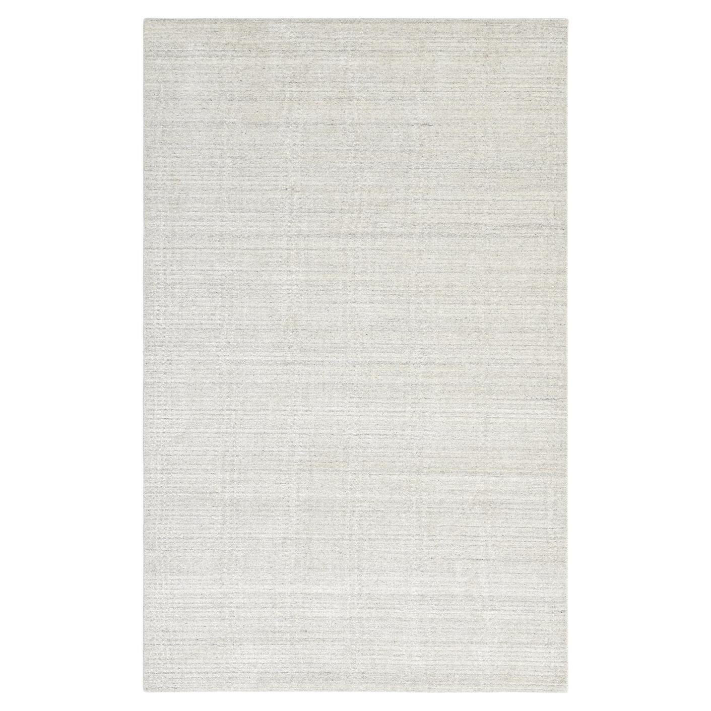 Solo Rugs Alexandra Contemporary Solid Handmade Area Rug Ivory For Sale ...