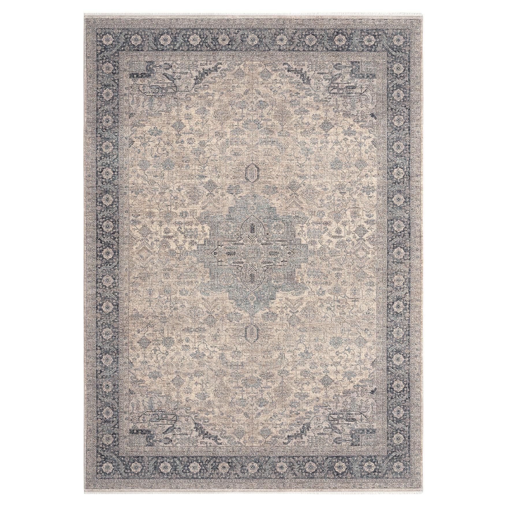 Solo Rugs Cennet Contemporary Oriental Area Rug Gray For Sale at 1stDibs