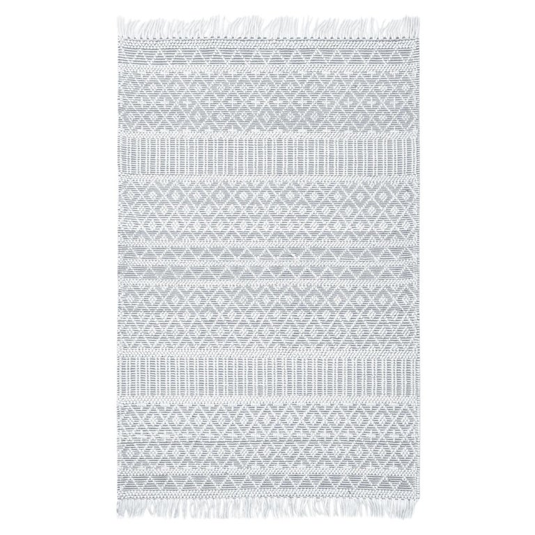 Solo Rugs Flatweave Hand Woven Light Gray Runner Area Rug For Sale at ...