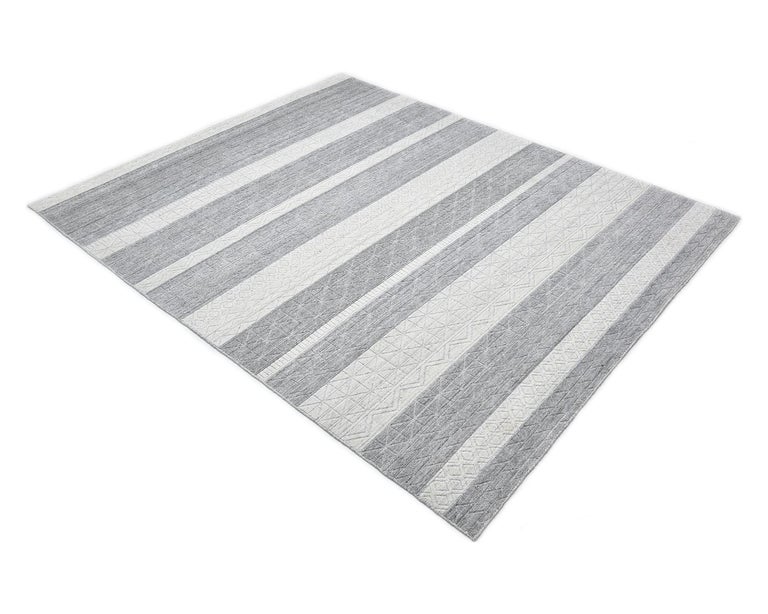 Solo Rugs Modern Handloom Gray Area Rug For Sale at 1stDibs