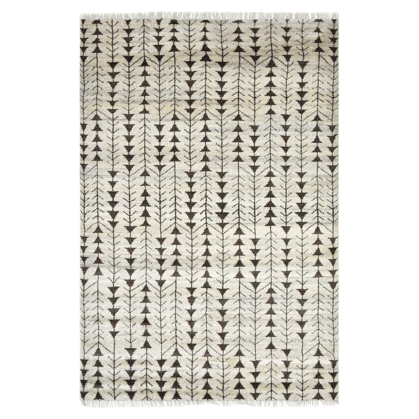 "Charbagh" Beige Gold Hand-Knotted Area Rug For Sale at 1stDibs