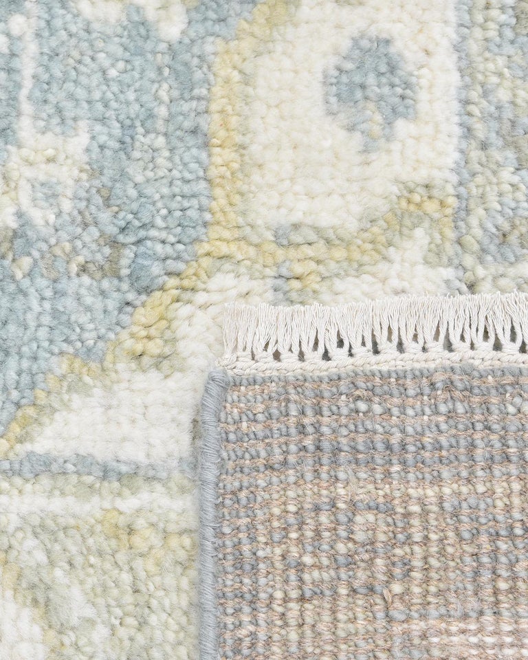 Solo Rugs Samir Traditional Floral Handmade Area Rug Blue For Sale at ...