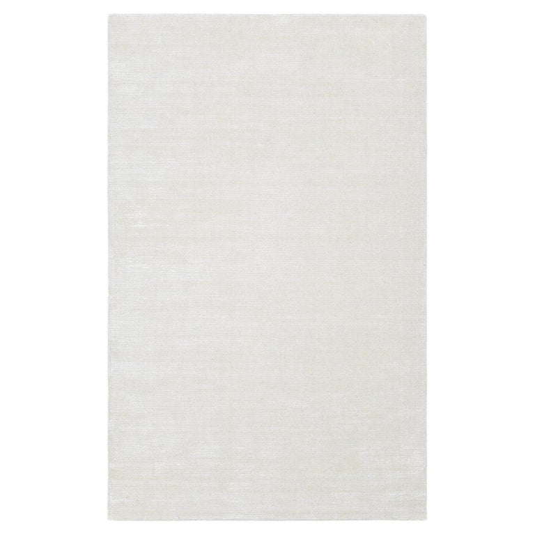 Solo Rugs Solid Modern Hand Loomed Ivory Area Rug For Sale at 1stDibs