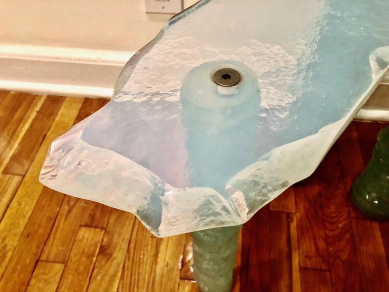 "Solomon" Chair Sculpture by Danny Lane in Stacked Glass, 1988 at 1stDibs