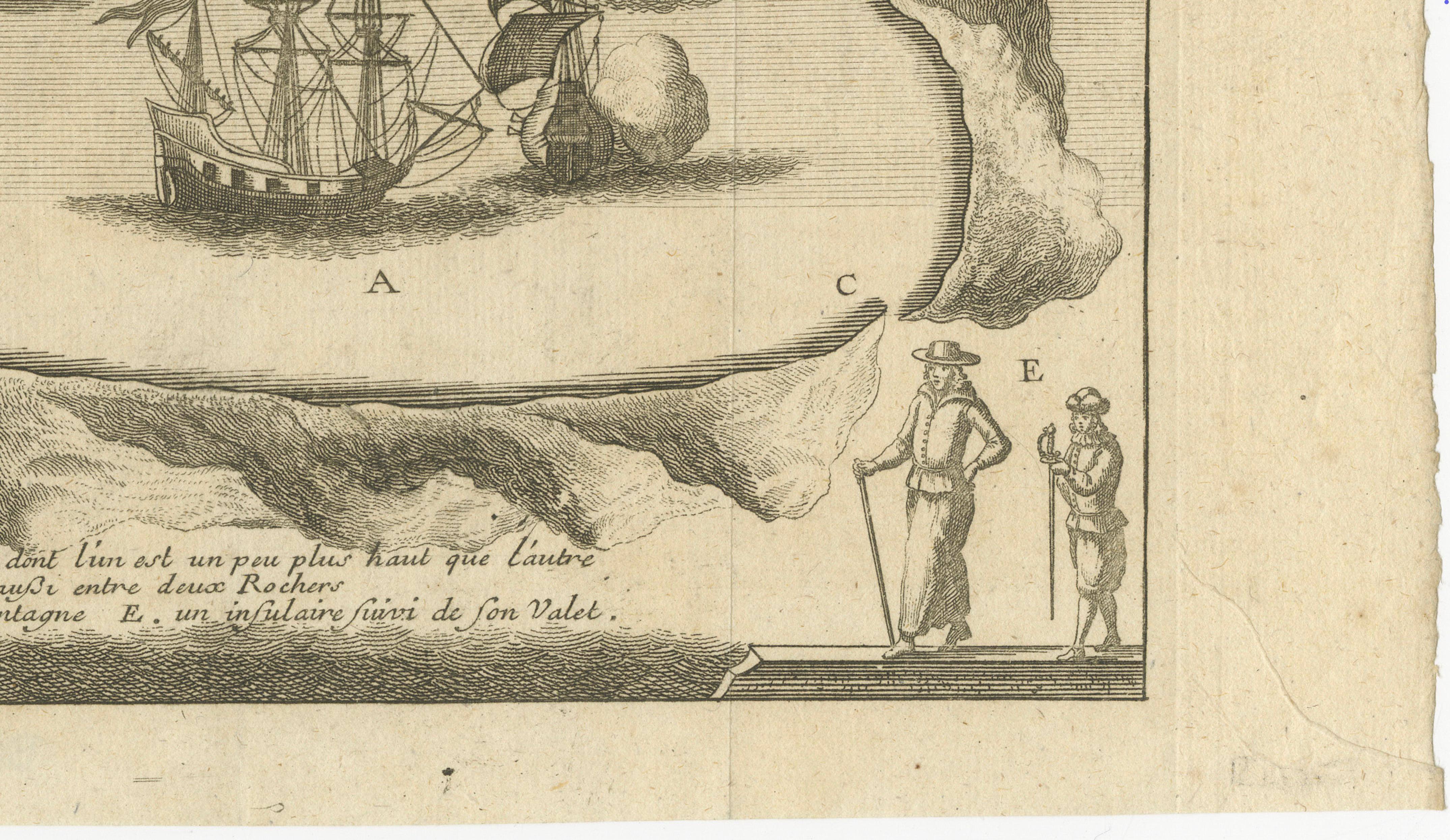 Solor Island View, Indonesian Harbor Engraving, French Voyage Plate c ...
