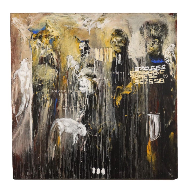 Soly Cissé - S. Cissé Mixed Technique on Canvas Senegal 2007, Copinage ...