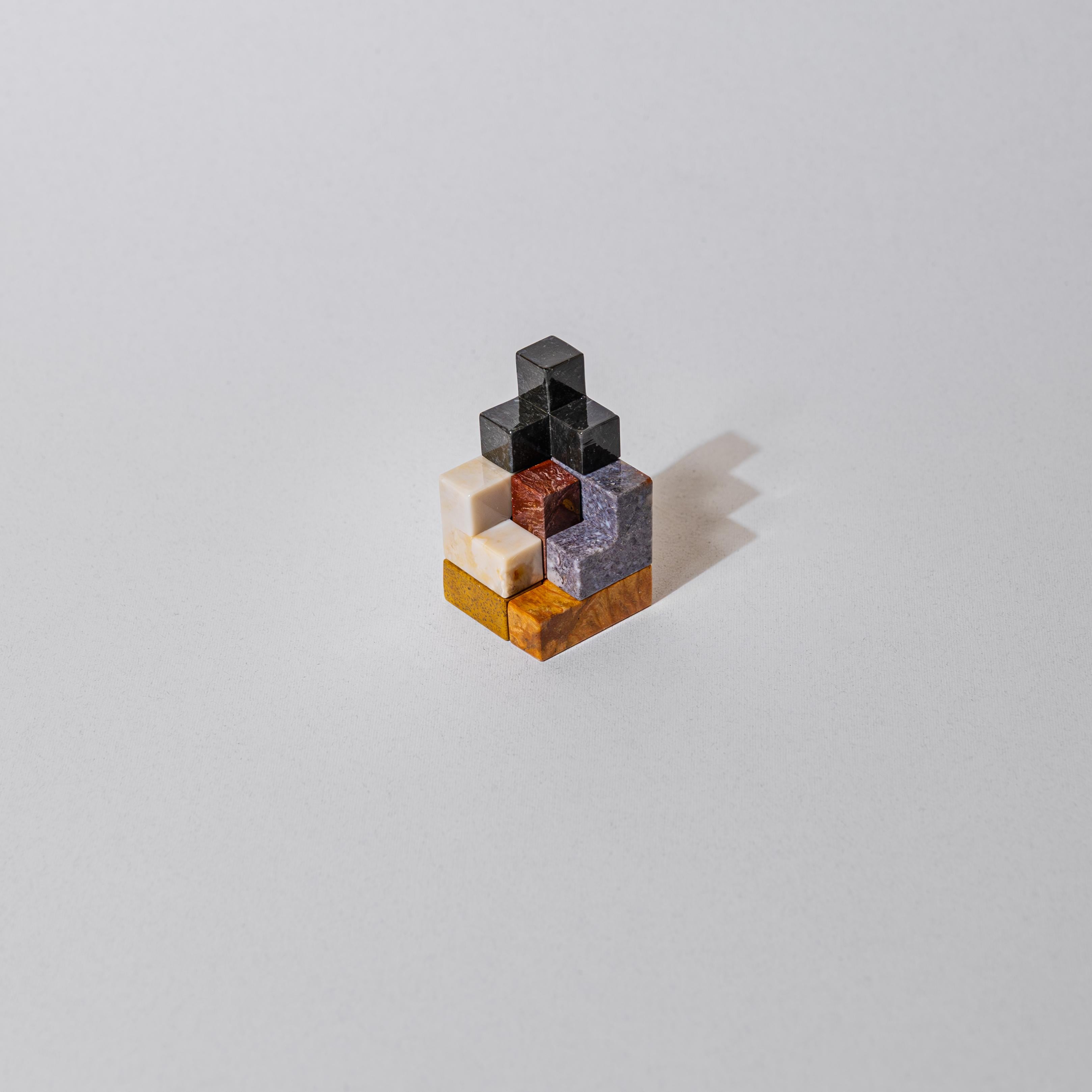 Colorful Soma Cube 3D Gemstone Puzzle For Sale at 1stDibs