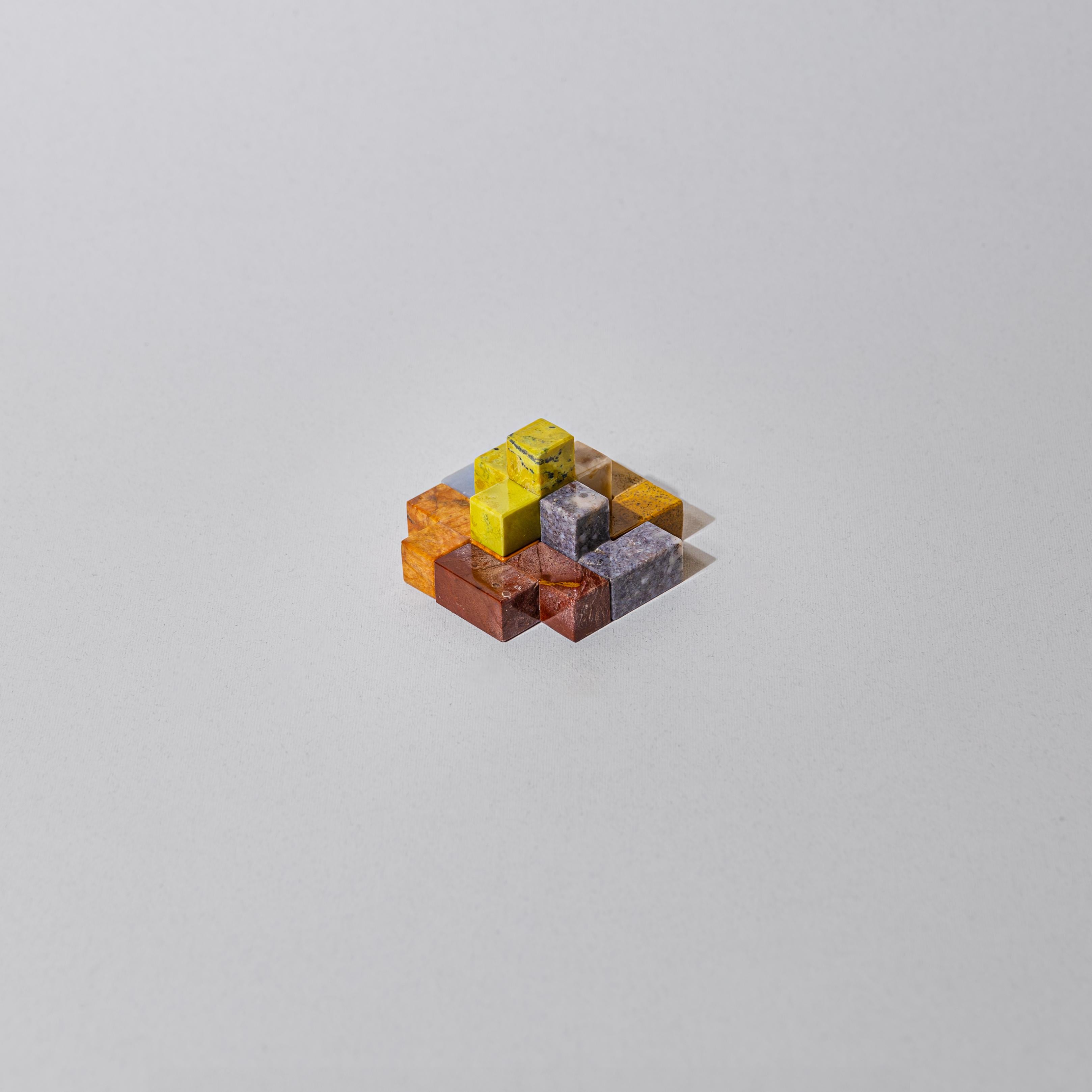 Colorful Soma Cube 3D Gemstone Puzzle For Sale at 1stDibs